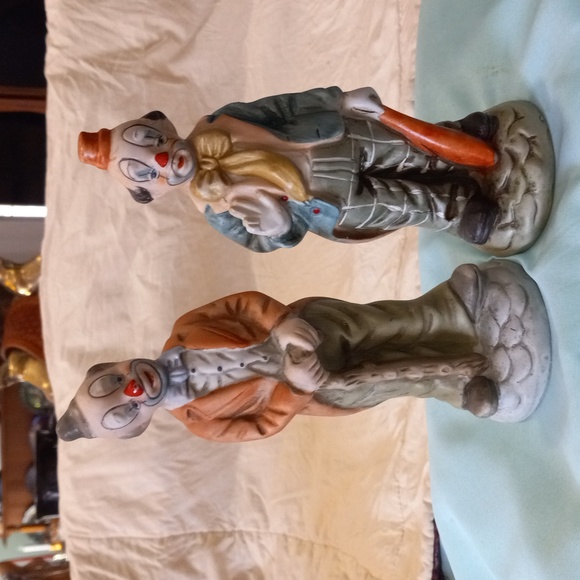 Accents | Two Vintage Porcelain Clowns For One Money | Poshmark